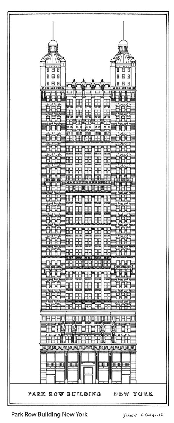 Park Row Building New York Elevation - Simon Fieldhouse