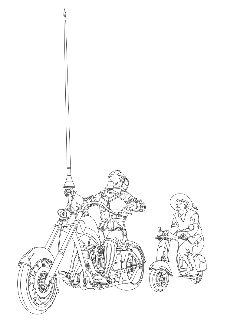Don Quixote and Sancho Panza - Simon Fieldhouse